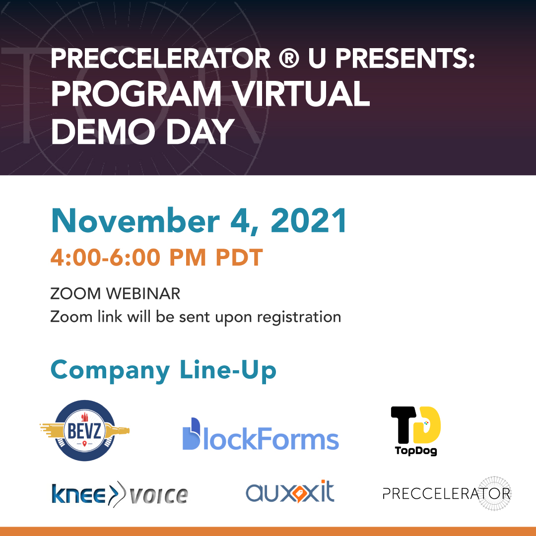 Preccelerator® Program Virtual Demo Day - Preccelerator™ Program