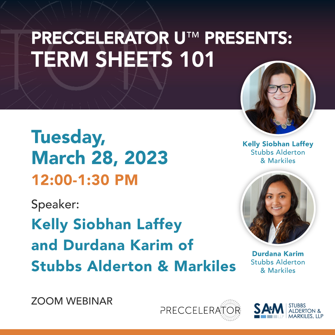 Preccelerator U™ Presents: Term Sheets 101 - Preccelerator™ Program